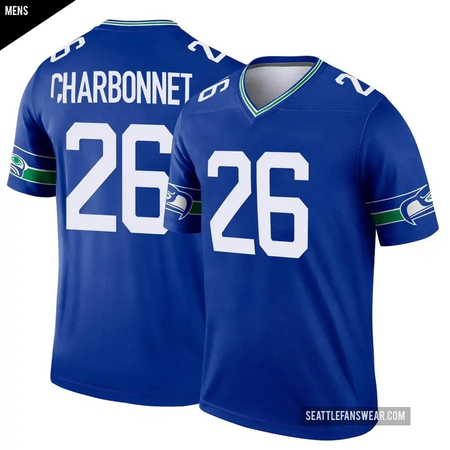 Zach Charbonnet Jersey, Legend, Game, Limited, Elite Jerseys - Seahawks ...